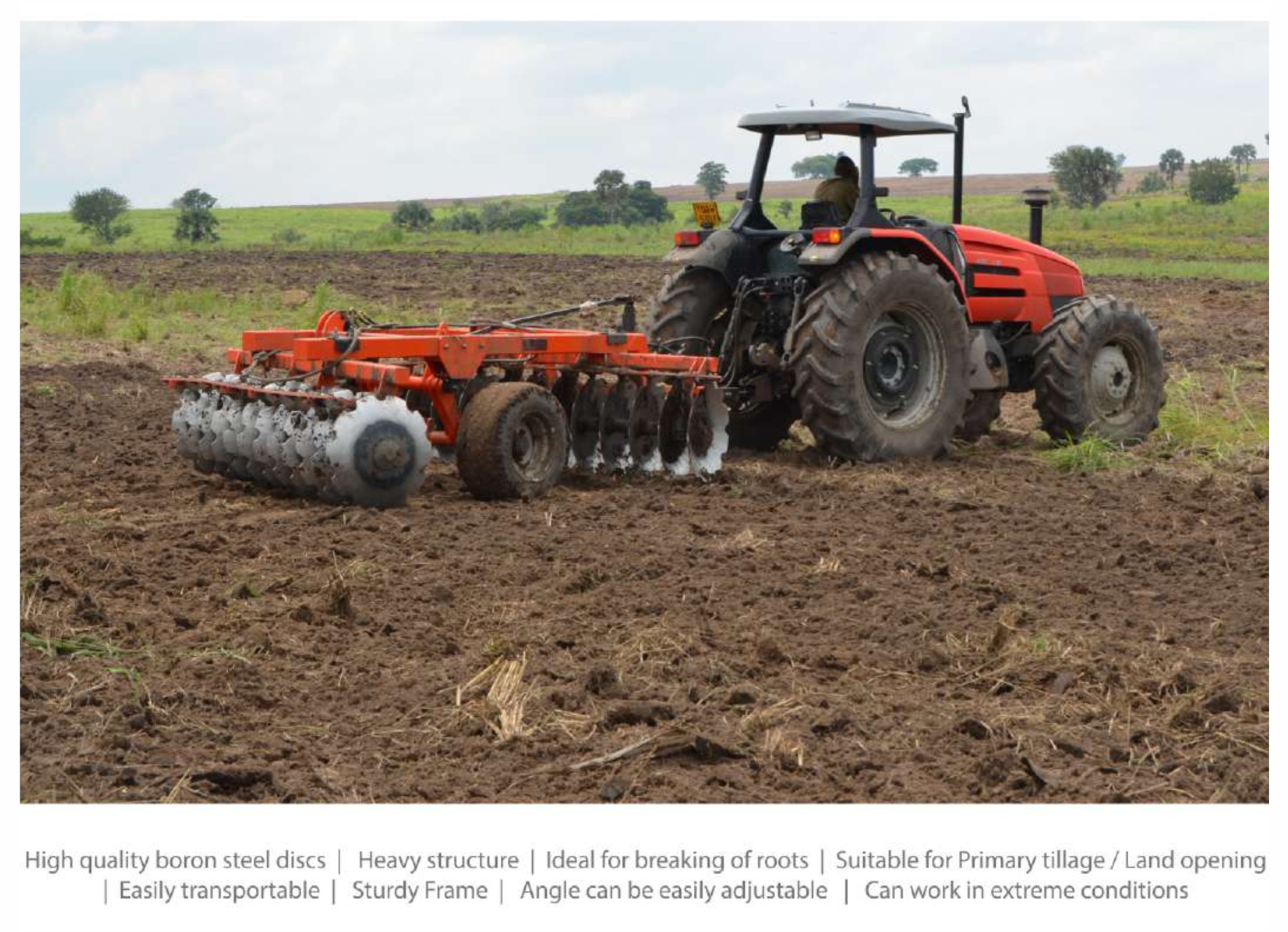 Disc Harrow Hydraulic Extra Heavy Duty With Tyres – Agroking